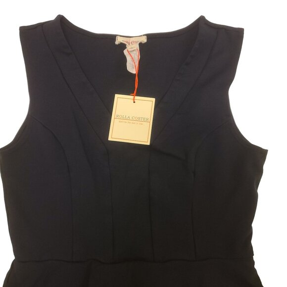 Rolla Coaster | Dresses | Rolla Coaster Black Sleeveless Peplum Midi ...